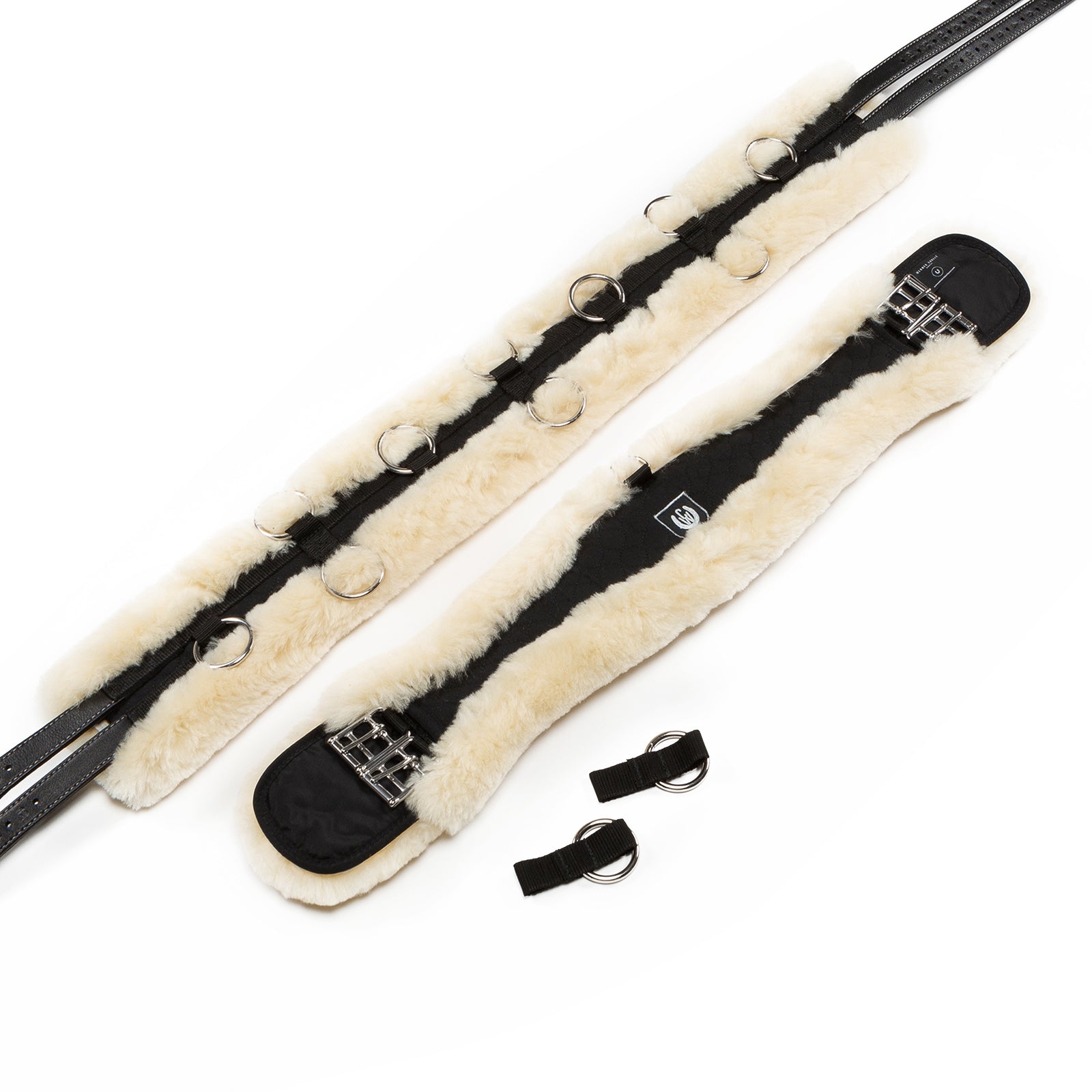 Sheepskin Lunging girth Black/Off-White 00P – horze