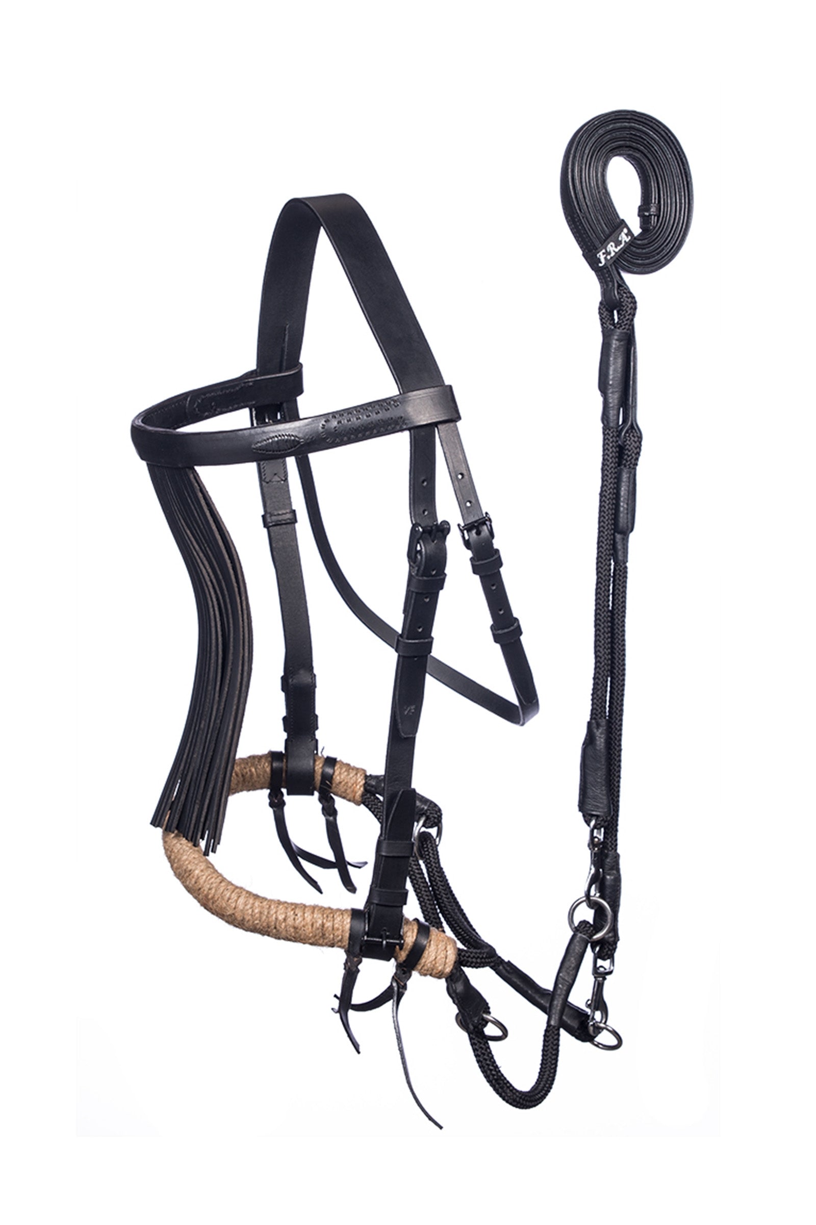 Tinver Bitless Bridle With Reins (System 4), Shire Black X-Full – horze