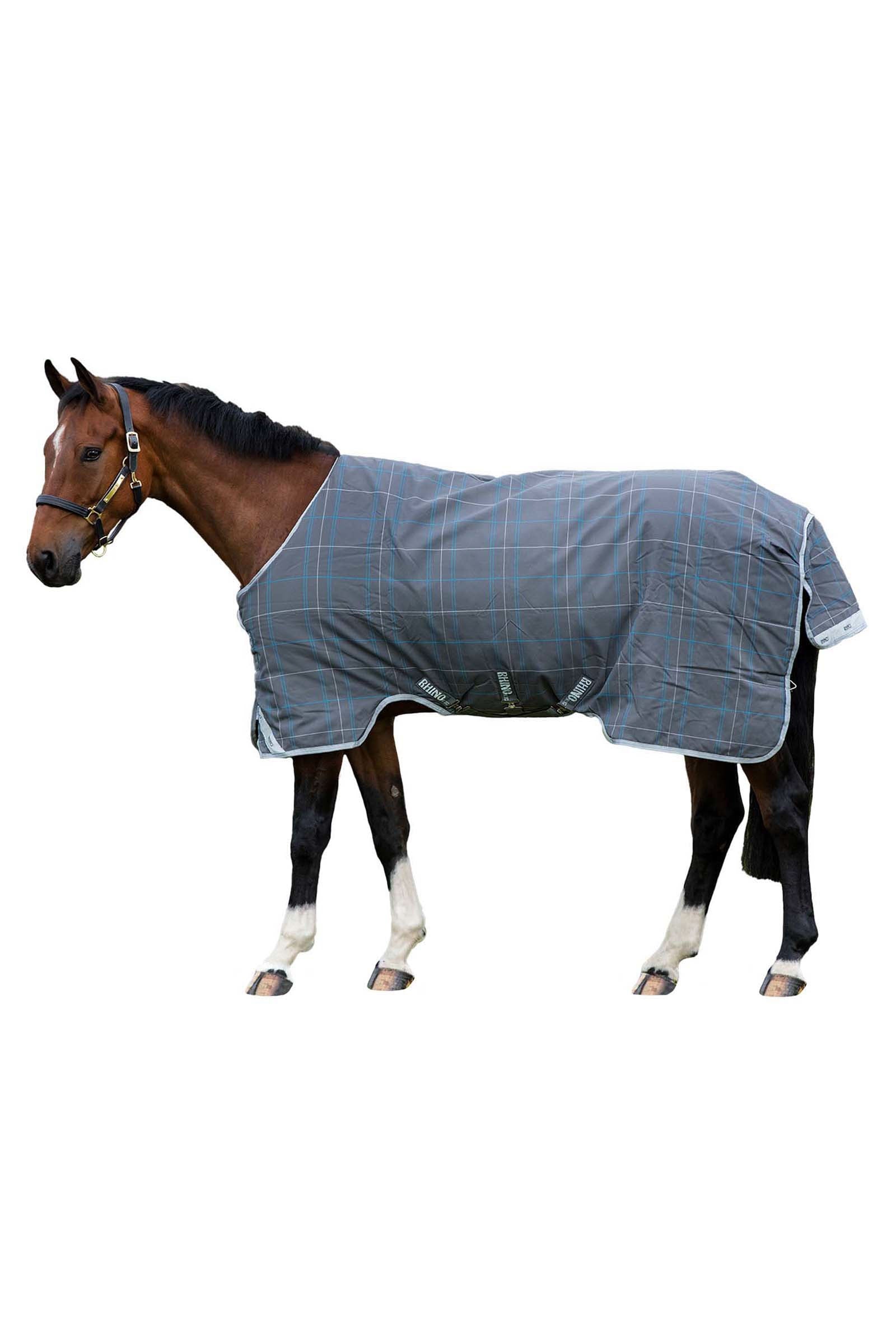 Rhino Original Lite Deken Charcoal/Blue/White 115 – horze