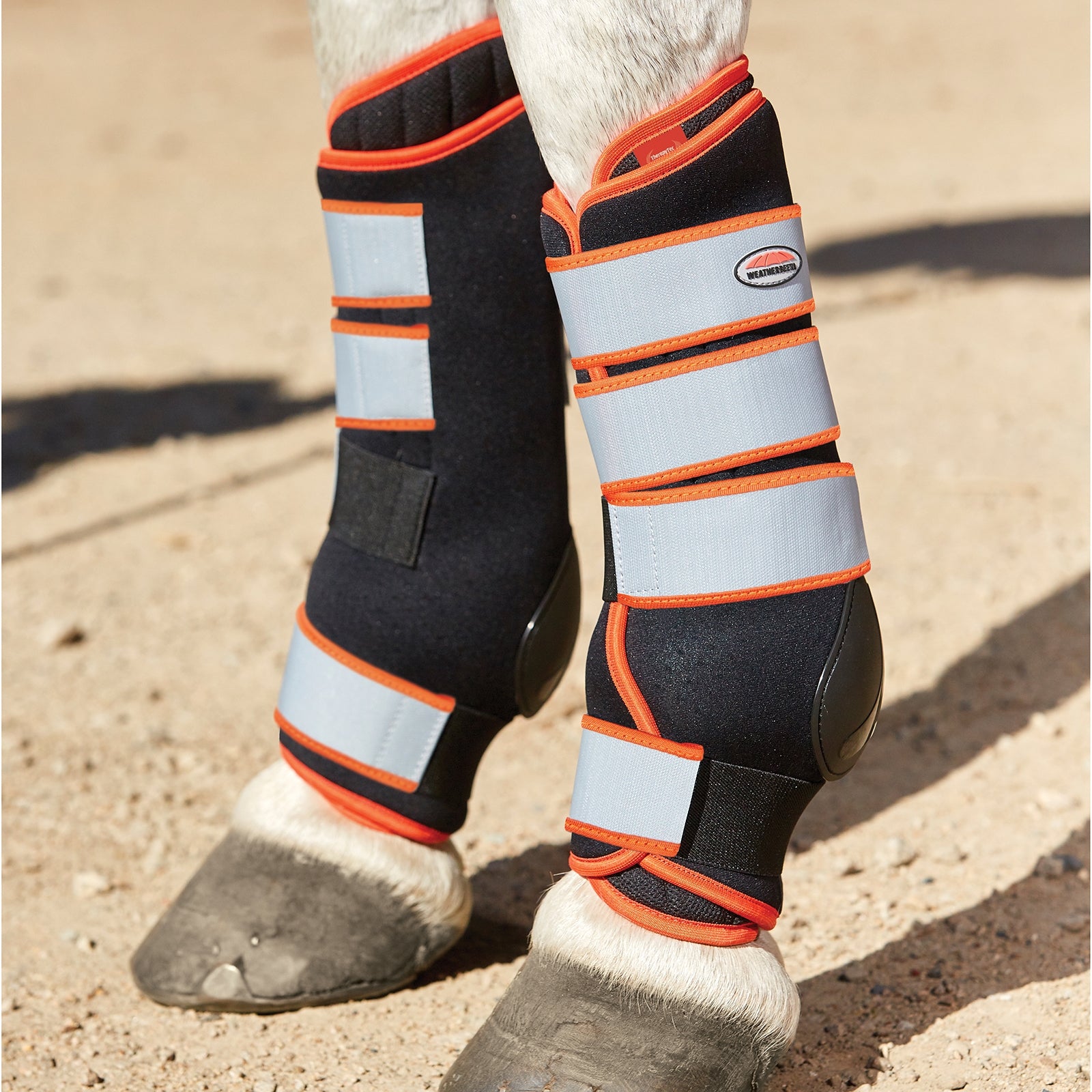 Therapy-tec Stable Boot Wraps Black/Silver/Red F – horze