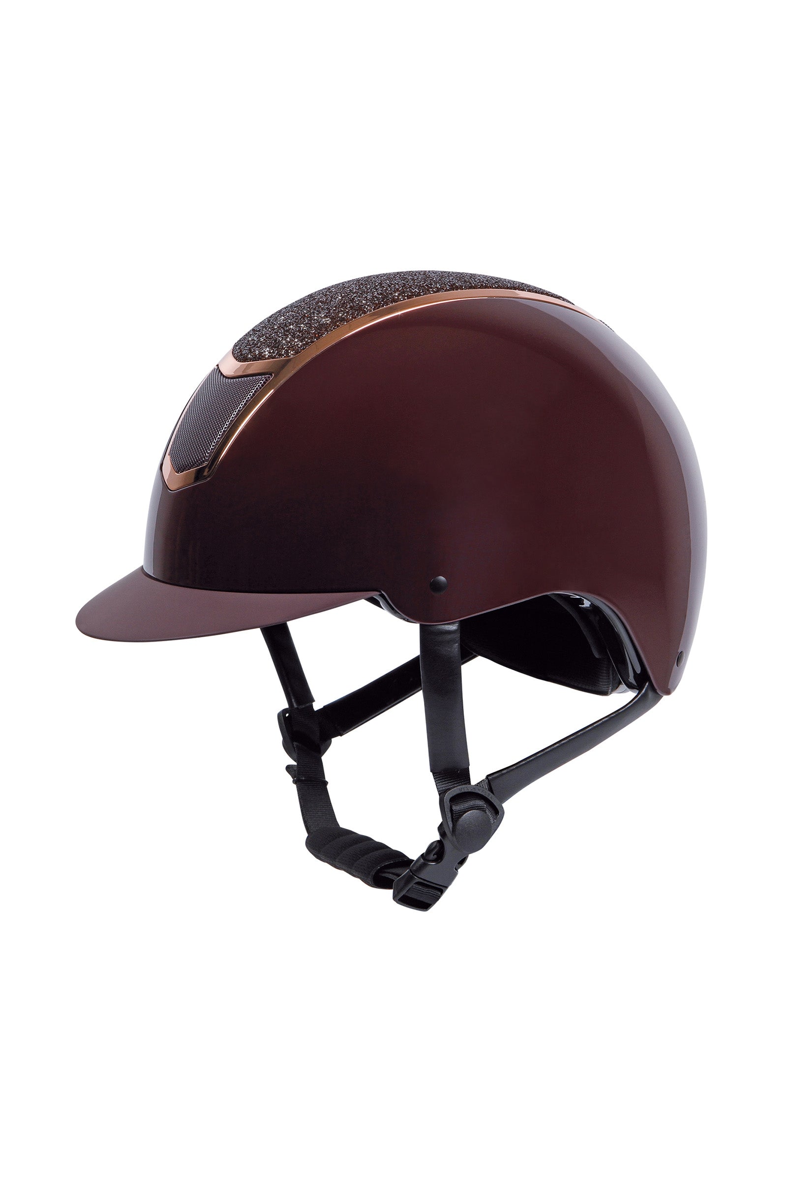 Matterhorn Shiny Riding Helmet Bordeaux/Ocher gold 53-55 – horze