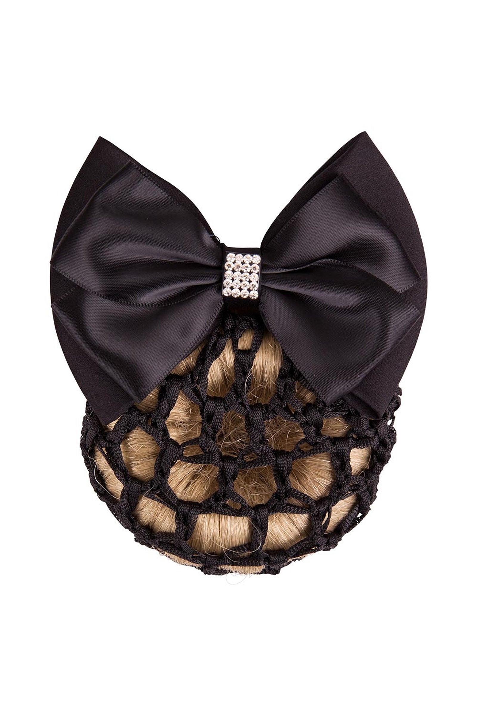 glinsterend haarnetje met strik Black One Size – horze