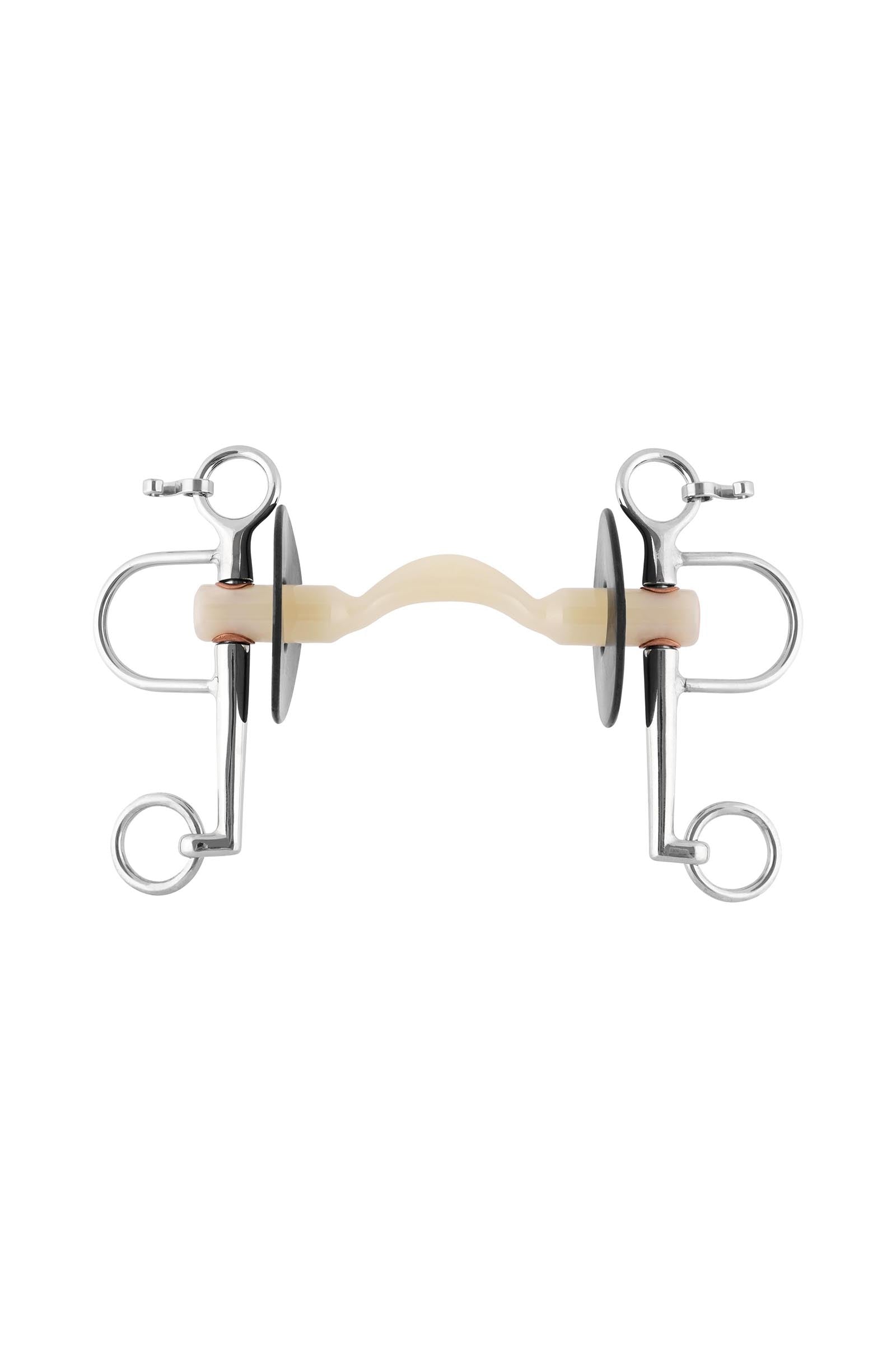 Nathe Pelham 20 mm, met zachte Mullen Mouth, tongboog & lange knevels ...